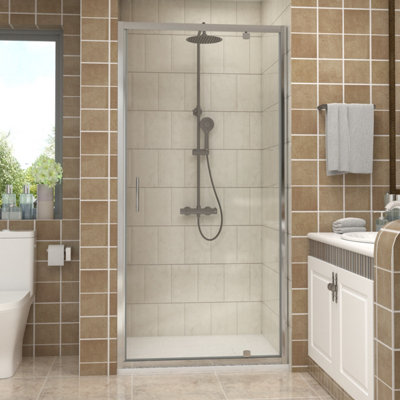 VRUC 900x1900mm Shower Enclosure Pivot Door Chrome