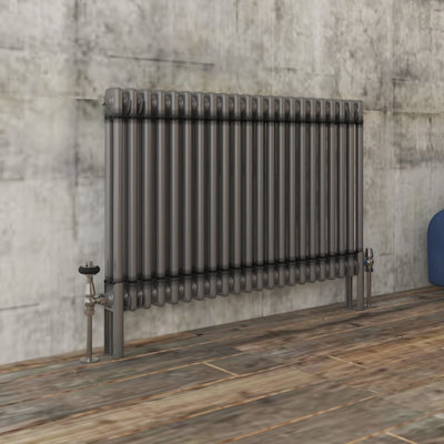 VRUC Cast Iron Style Radiator Traditional 2 Column 600x1010mm Raw Metal