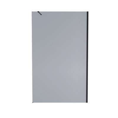VRUC Walk In Wet Room Grey Glass Shower Screen Panel 1100x1950mm