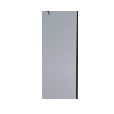 VRUC Walk In Wet Room Grey Glass Shower Screen Panel 700x1950mm