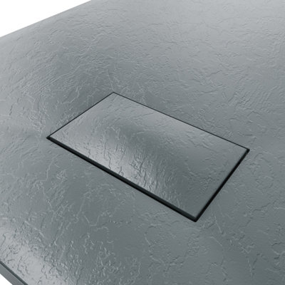 VRUC Wetroom Shower Enclosure Tray Rectangular SMC Slate Effect ...