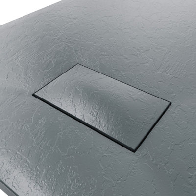VRUC Wetroom Shower Enclosure Tray Rectangular SMC Slate Effect ...