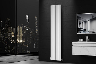 VURTU Alum2 Designer Vertical Radiator, 1800(H) x 470(W), White, 650103 ...