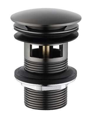 VURTU Barkway Basin Waste, 40mm Diameter, Slotted, Clicker, Gun Metal ...