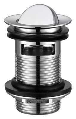 VURTU Barkway Flip Basin Waste, 40mm Diameter, Clicker, Chrome, 978305