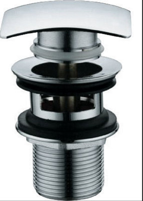 VURTU Barkway Square Basin Waste, 32mm Diameter, Slotted, Clicker ...