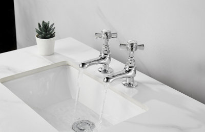 VURTU Bensham Basin Taps, 1/4 Turn, Single Lever Ceramic Disc, High ...