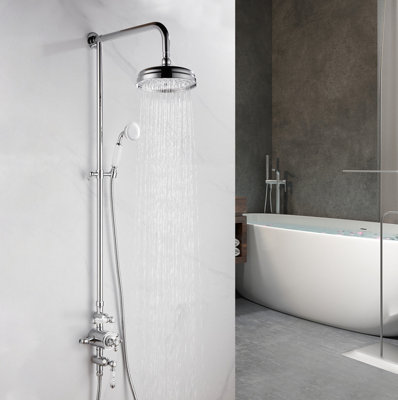 VURTU Bensham Shower, 1250(H) x 200(W), Chrome, 641581
