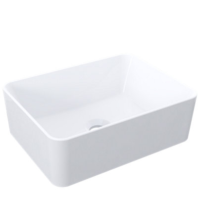 VURTU Glacier, Ceramic Basin, Rectangle, 400(H) x 310(W), White, 410002