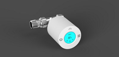 VURTU22 Straight Thermostatic Bluetooth Radiator Valve, 98(H) x 78(W ...