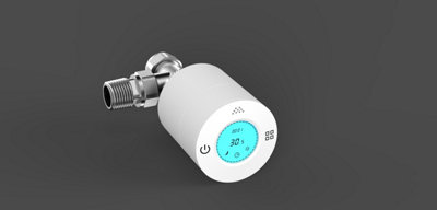 VURTU23 Angled Thermostatic Bluetooth Radiator Valve, 98(H) x 78(W ...