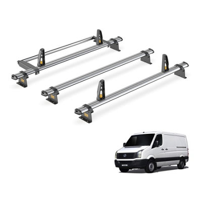 VW Crafter 3 Bar Roof Rack + Ladder Roller for 2006-2017 (L2H1 Models ...