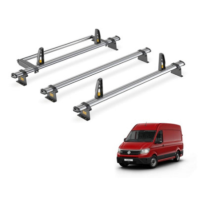 VW Crafter 3 Bar Roof Rack + Ladder Roller for 2017+ (Low (H2) or High ...