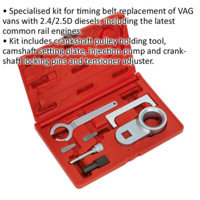 VW Diesel Engine Timing Tool Kit for Belt Drive Systems