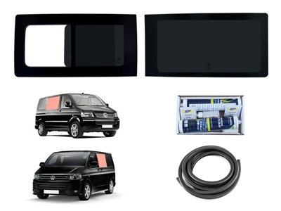 VW Transporter T5 (2003-2015) Left Opening Right Fixed Tint Windows ...