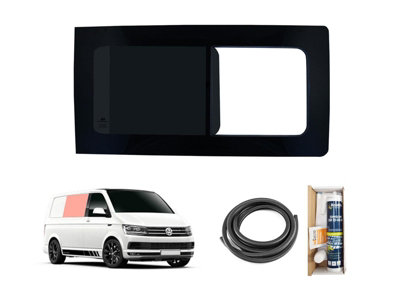 VW Transporter T6 (2015 +) Right Side Dark Tint Opening Window Fitting Kit