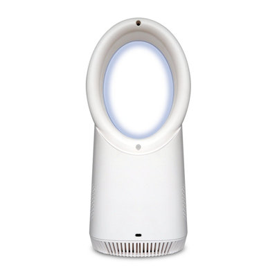 Vybra Solo White Rechargeable Low Noise 3 Speed Bladeless and Cordless ...