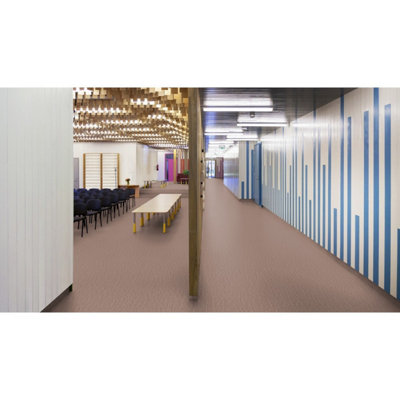 Vylon Brown Beige 589 Tile Effect Glue-Down Luxury Vinyl Tile - (2mm ...