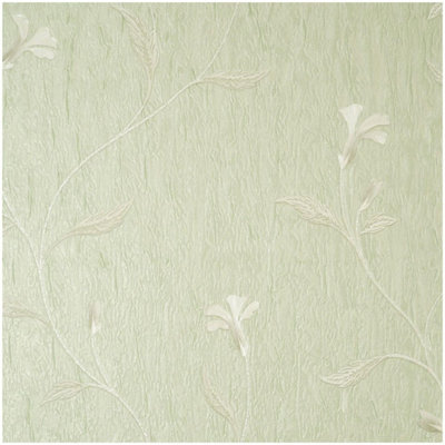 Vymura Bellagio Floral Trail Sage Luxury Italian Vinyl Wallpaper Paste ...