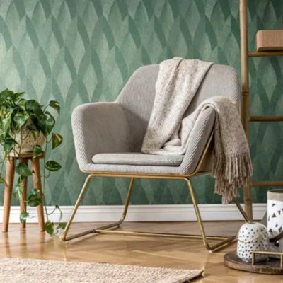 Vymura Romana Arch Emerald Green Luxury Heavyweight Wallpaper M95645