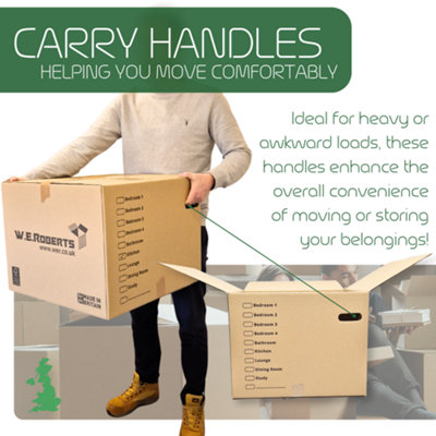 W.E. Roberts Moving Packing Kit, 20 Extra Large Strong Cardboard House ...