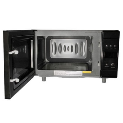W920 Black 700W 20L Flatbed Microwave for Caravan/Motorhome