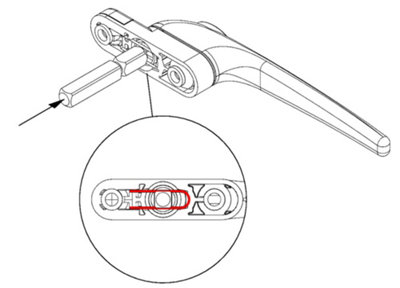 W98 Slimline Espag Window Handle, Polished Chrome, Left Handed, Fits ...