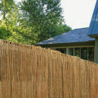 Wadan 1.2m x 3m Natural Reed Screen - Reed Fence Screening Roll for ...