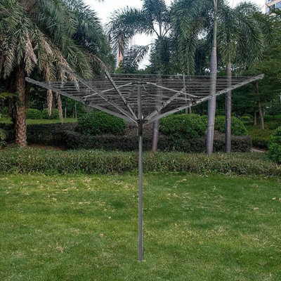 Wadan 4 Arm 60 Meter Grey Rotary Washing Lines - Heavy Duty Folding ...