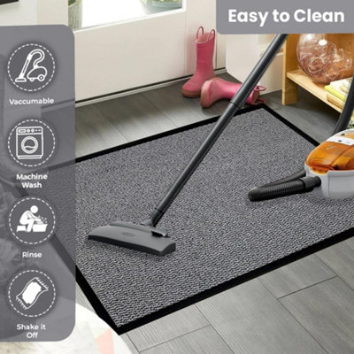 Wadan 60 x 120 cm Door Mat Indoor Outdoor Non Slip Rubber Backed Door ...