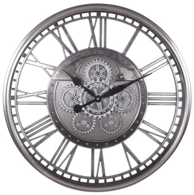 Wadan 70cm Bronze Roman Mechanical Moving Gears Wall Clock Clear ...