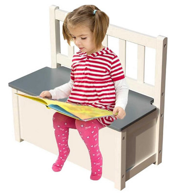 Wadan Wooden Kids Storage Bench, Modern Kids Bench Suitable for Small ...