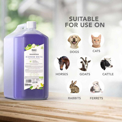 Wahl Animal Shampoo Diamond White 5 Litres Enhanced Brightening Formula