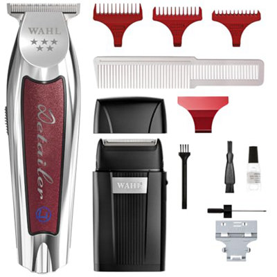Wahl Professional Trimmer and Shaver Bundle, Cordless Detailer Barbers ...