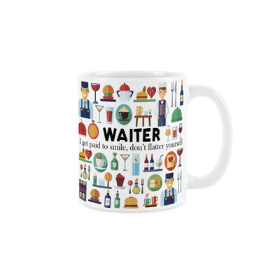 Waiter Mug - Humorous Dinner Service Hospitality Themed Novelty Gifts ...