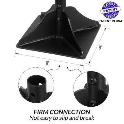 Walensee 8x8 Inch Heavy Duty All Steel Tamper with 48 Inch Handle and ...