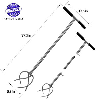 Walensee Long Handle Manual Garden Cultivator & Twist Tiller for Soil ...