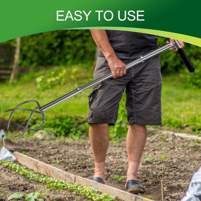 Walensee Long Handle Manual Garden Cultivator & Twist Tiller for Soil ...