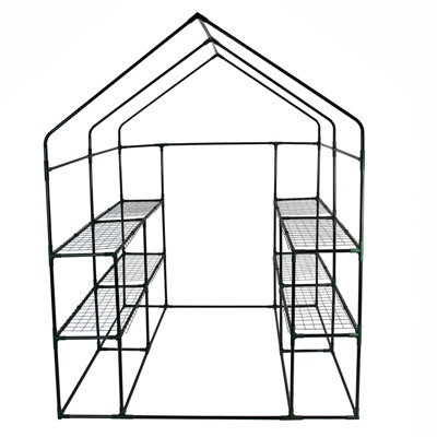 Walk In Greenhouse with PVC Cover Garden Grow Green House 8 Shelves