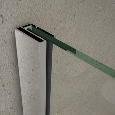 Walk In Shower Enclosure + Built in Storage Unit, Chrome Finish + Glass ...