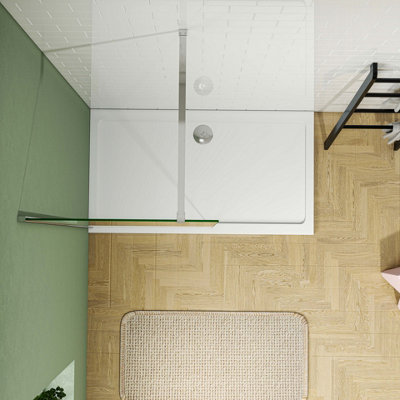 Walk In Wet Room Shower Screen optional Flipper Enclosure NANO Easy ...