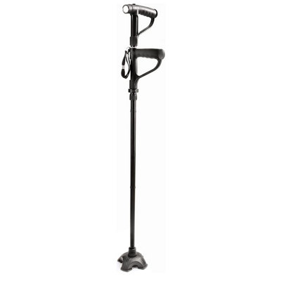 Walking Stick - Height Adjustable Foldable Mobility Aid Cane with 2 ...