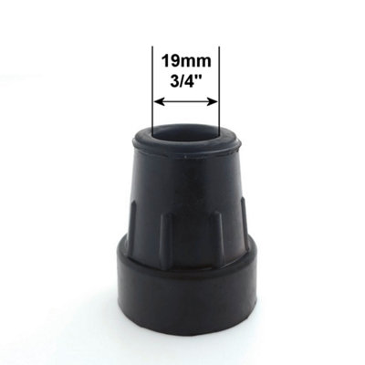 Walking Stick Rubber Ferrules Cane Tips 19mm (3/4") Heavy Duty - 4-Pack ...