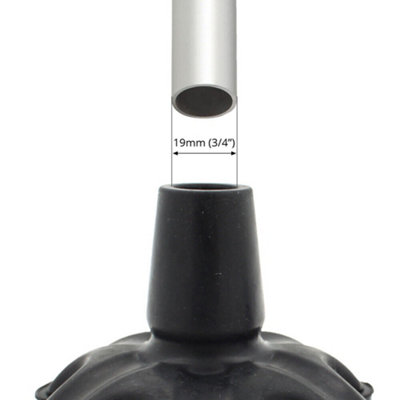 Walking Stick Rubber Tip - Heavy Duty, Large Based Cane Foot Ferrule ...