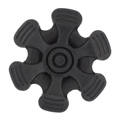Walking Stick Rubber Tip - Heavy Duty, Large Based Cane Foot Ferrule ...