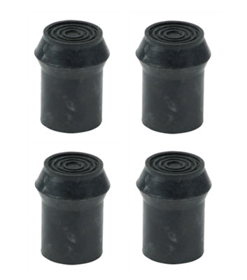 Walking Stick Rubber Tips Feet Cane D-Type Ferrules - Pack of 4 - 19mm ...