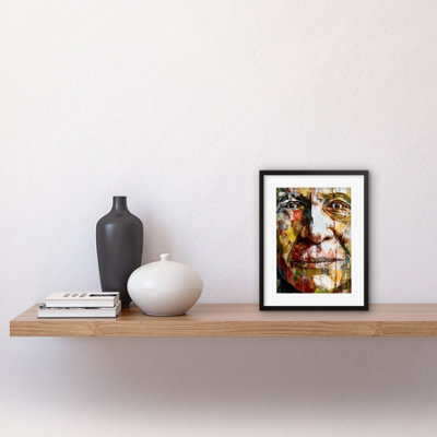 Wall Art Print Behind Every Face a Story Close Up Bold Painting Artwork ...