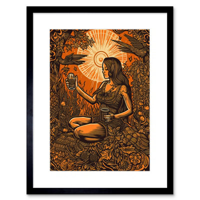 Wall Art Print Harvest Ritual Libations Modern Pagan Artwork Framed 9X7 ...