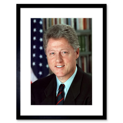 Wall Art Print US President Bill Clinton Portrait Photo Artwork Framed ...