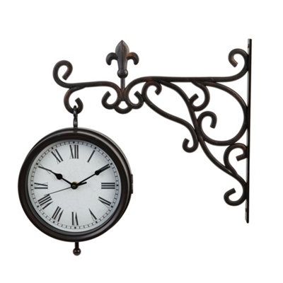 Wall Bracket Indoor/Outdoor Hanging Clock